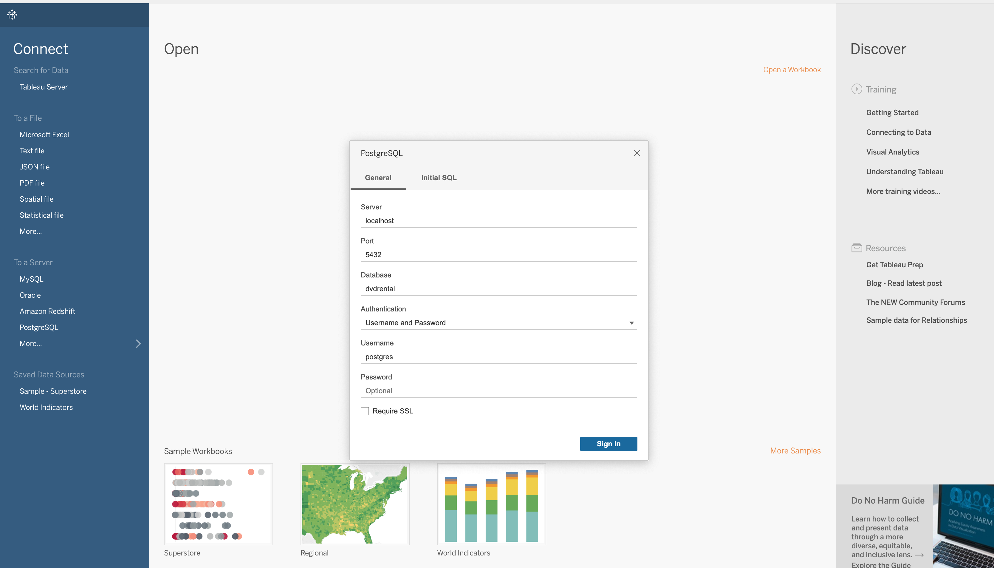 Tableau And Postgresql How To Make Them Work Together